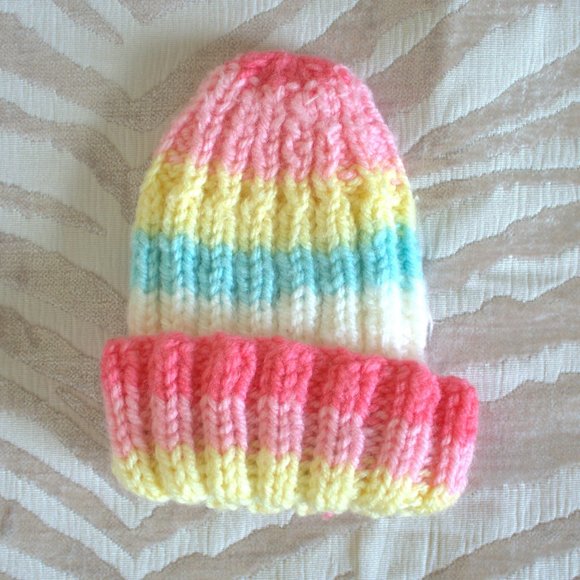 Hand Crafted | Accessories | Handmade Baby Beanie Multi Color Beanie ...